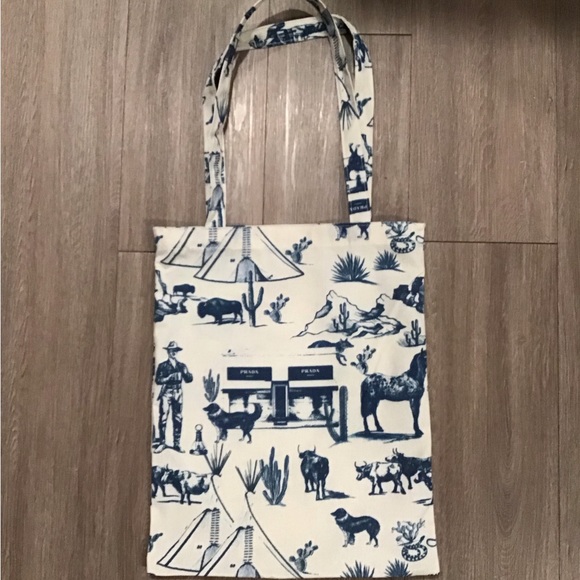 Katie Kime | Bags | New Katie Kime Prada Marfa Toile Printed Tote ...